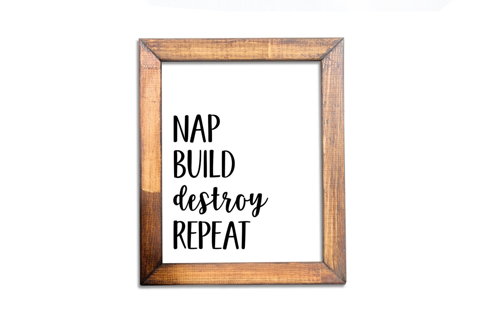 Nap Build Destroy Repeat Print / Minimalist Nursery Printable | Etsy