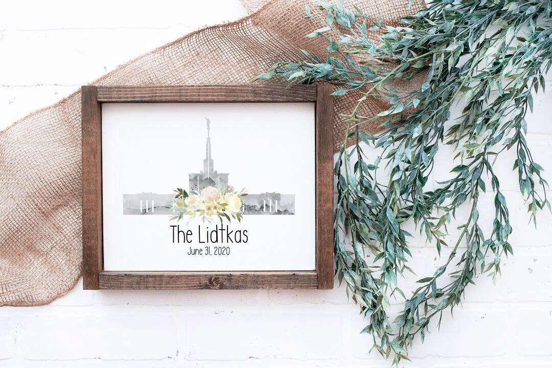 LDS Art Prints, LDS Denver Temple Printable, Personalized LDS Wedding ...