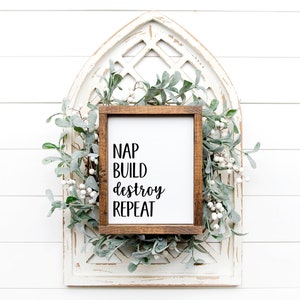 Nap Build Destroy Repeat Print / Minimalist Nursery Printable Wall Art ...