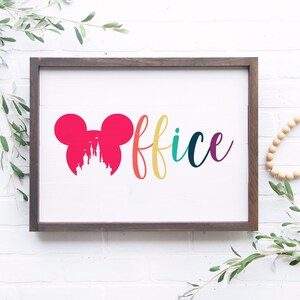 Office Disney Castle Mickey Print / Disneyland Disney World Printed ...