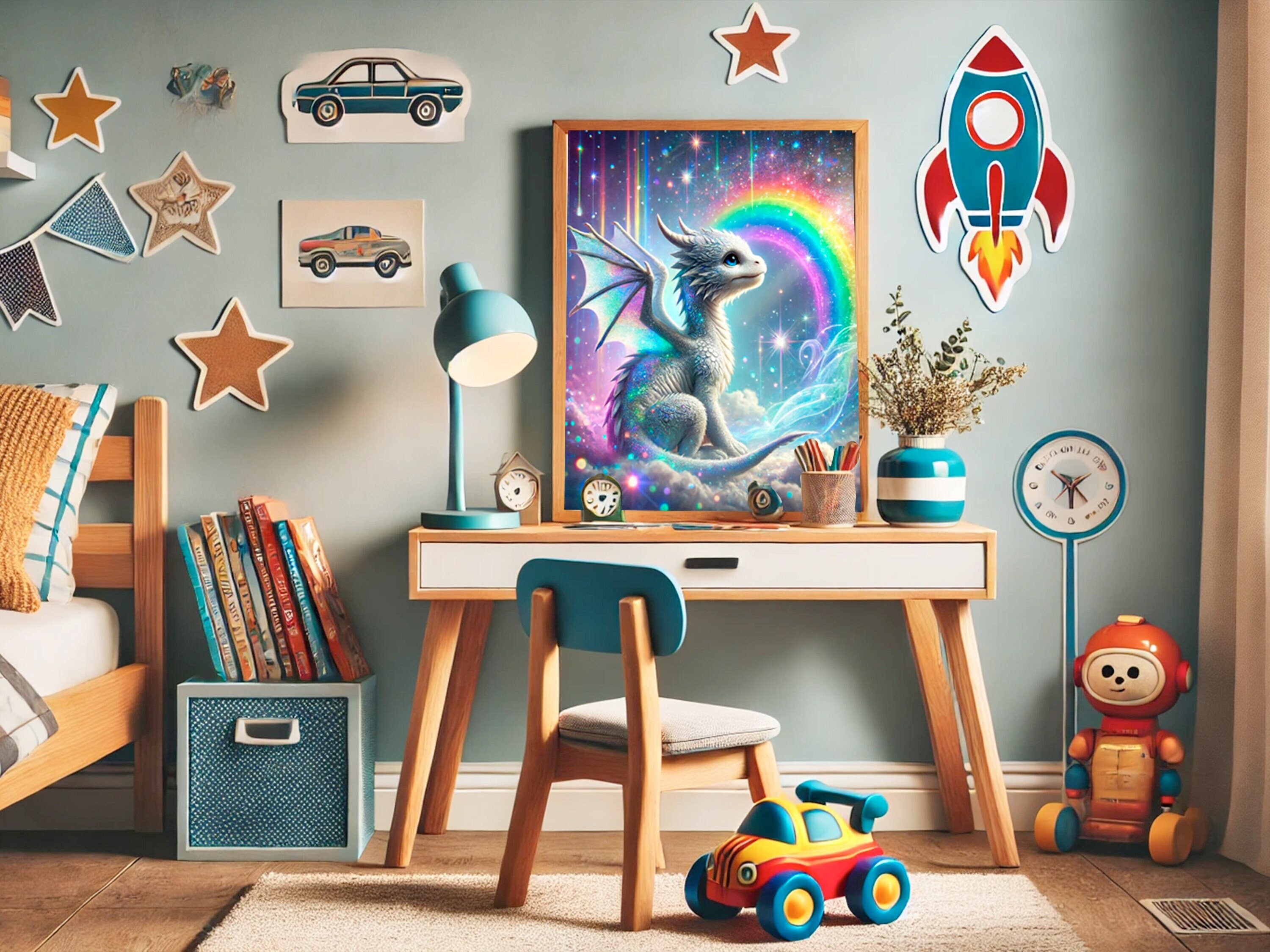 Baby Dragon, Dragon Prints, Digital Painting, Printable Wall Art ...