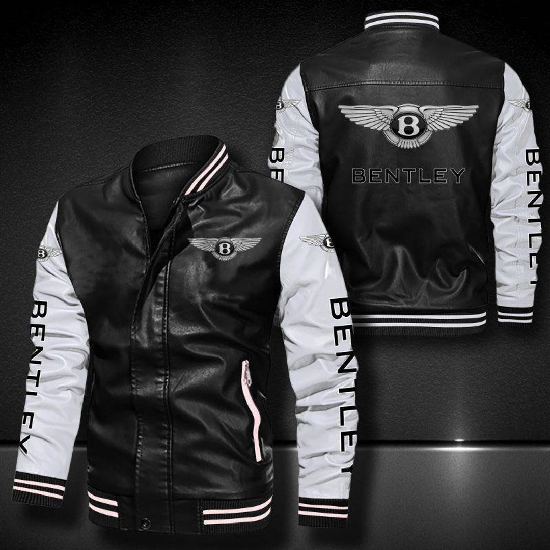Bentley Leather Bomber Jacket - Etsy