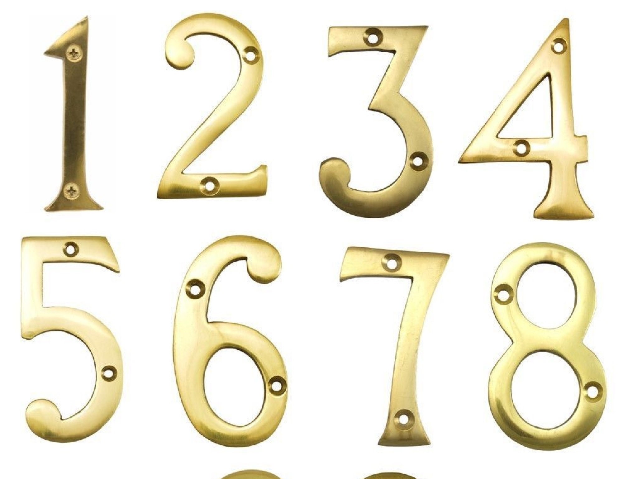 Hand Finished Polished Brass Numbers. 3"/76mm High. - Etsy Australia