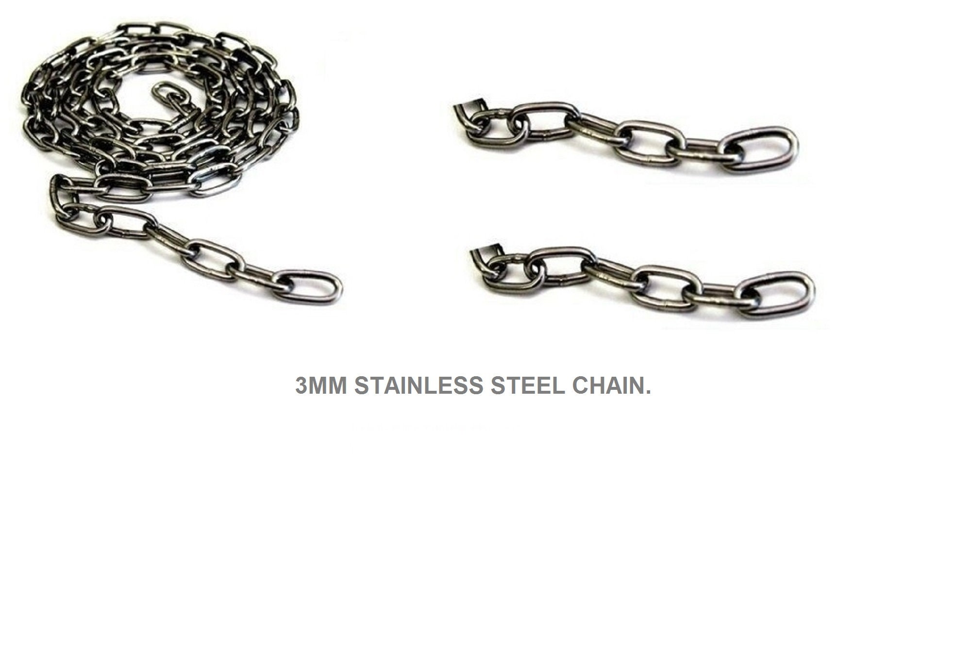 Stainless Steel Chain. 3mm Links Choice of Length. Ant-rtst and Food ...
