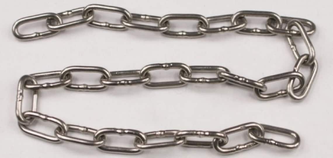 Stainless Steel Chain. 5mm links. Choice of length. Heavy and hard ...