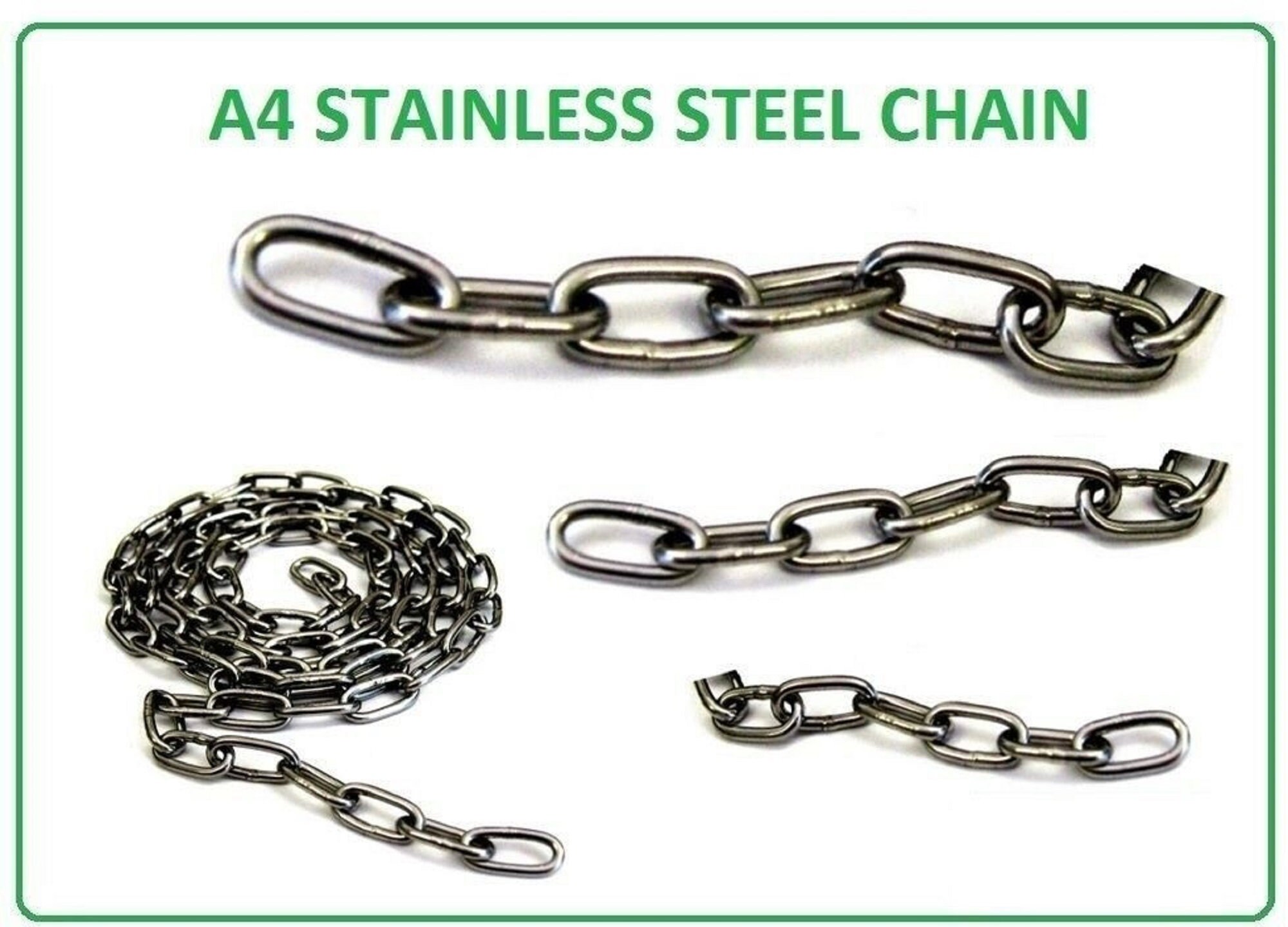 Stainless Steel Chain. 3mm Links Choice of Length. Ant-rtst and Food ...