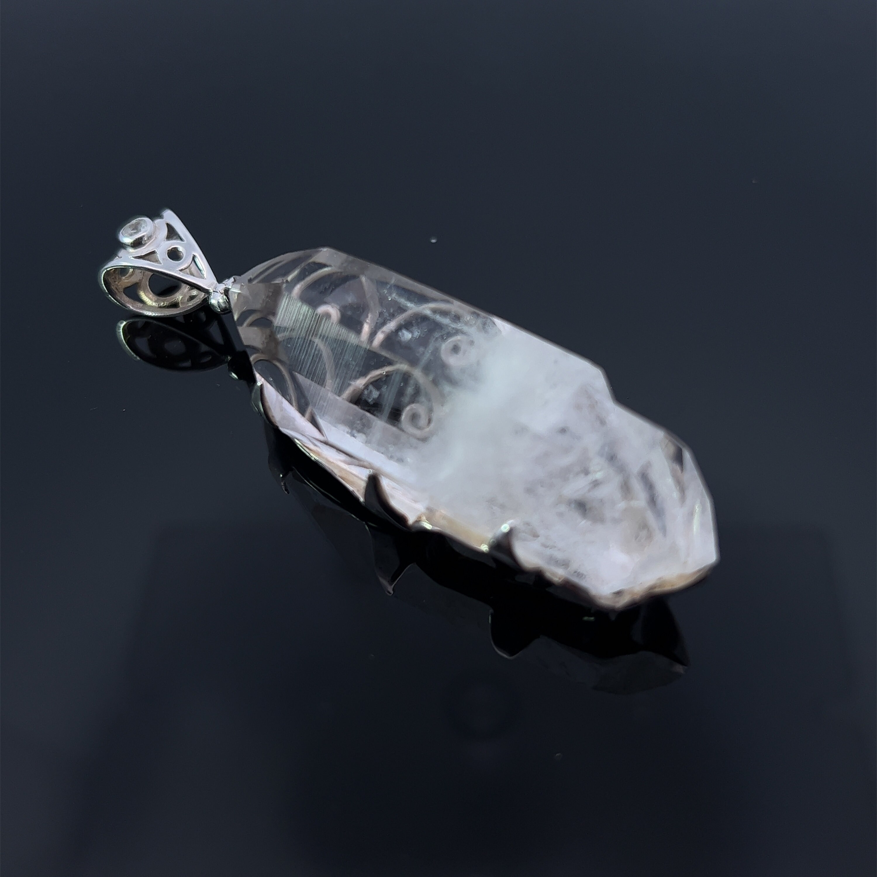 Tibetan Himalayan Quartz Crystal Pendant Necklace by Stones - Etsy