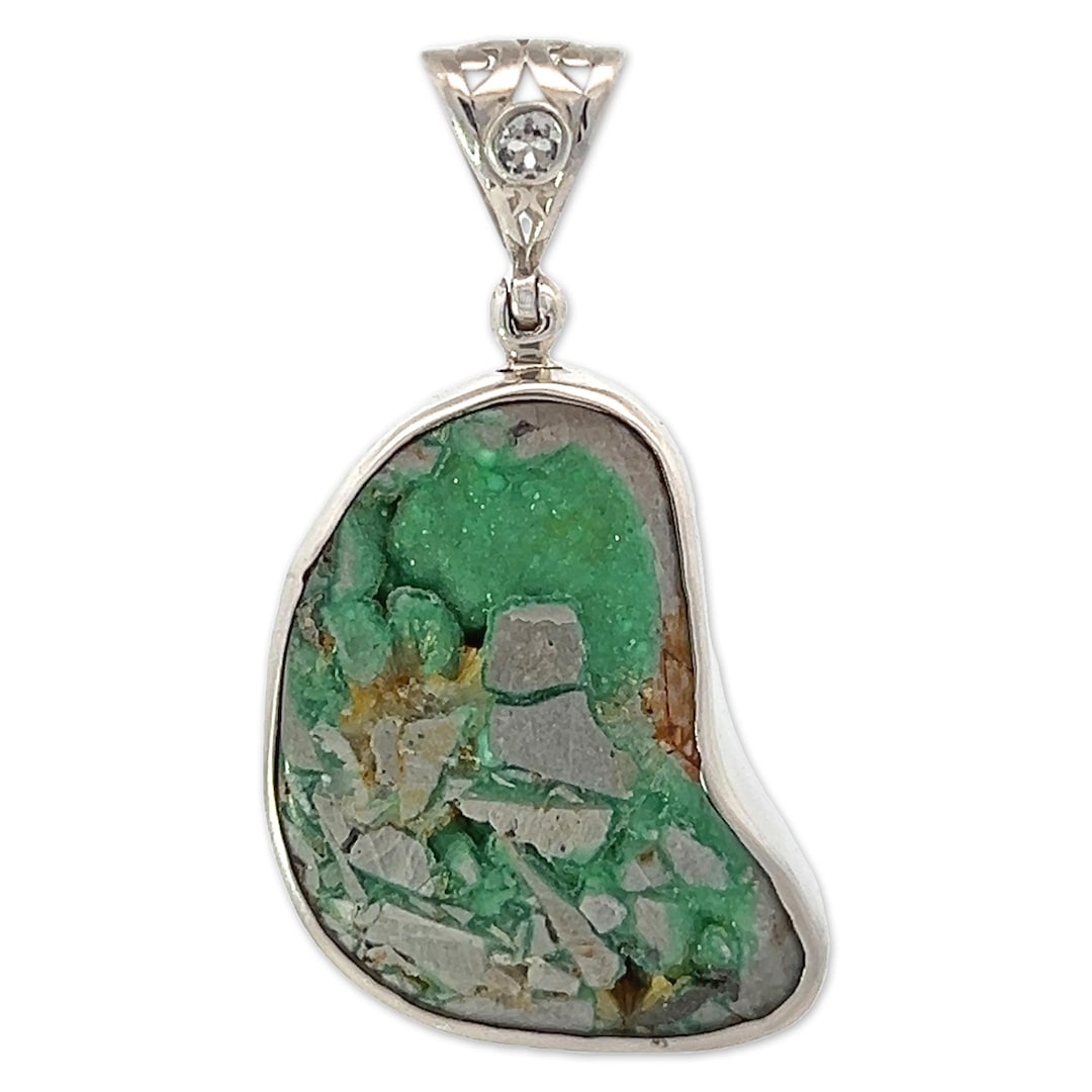 Stones Desire Variscite Stone Pendant Necklace (22") Green - Etsy