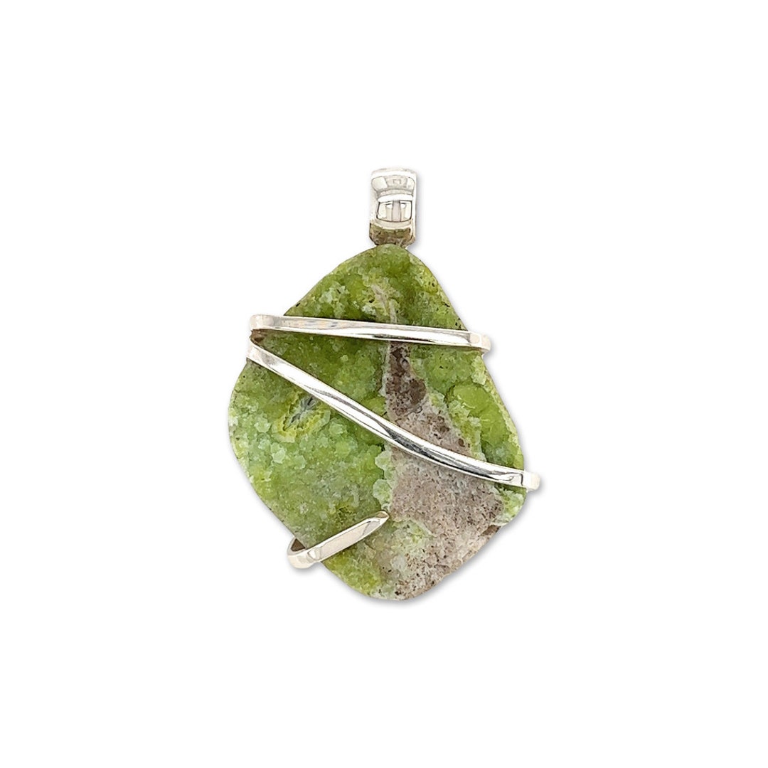 Wavellite Stone Pendant Necklace by Stones Desire - Etsy
