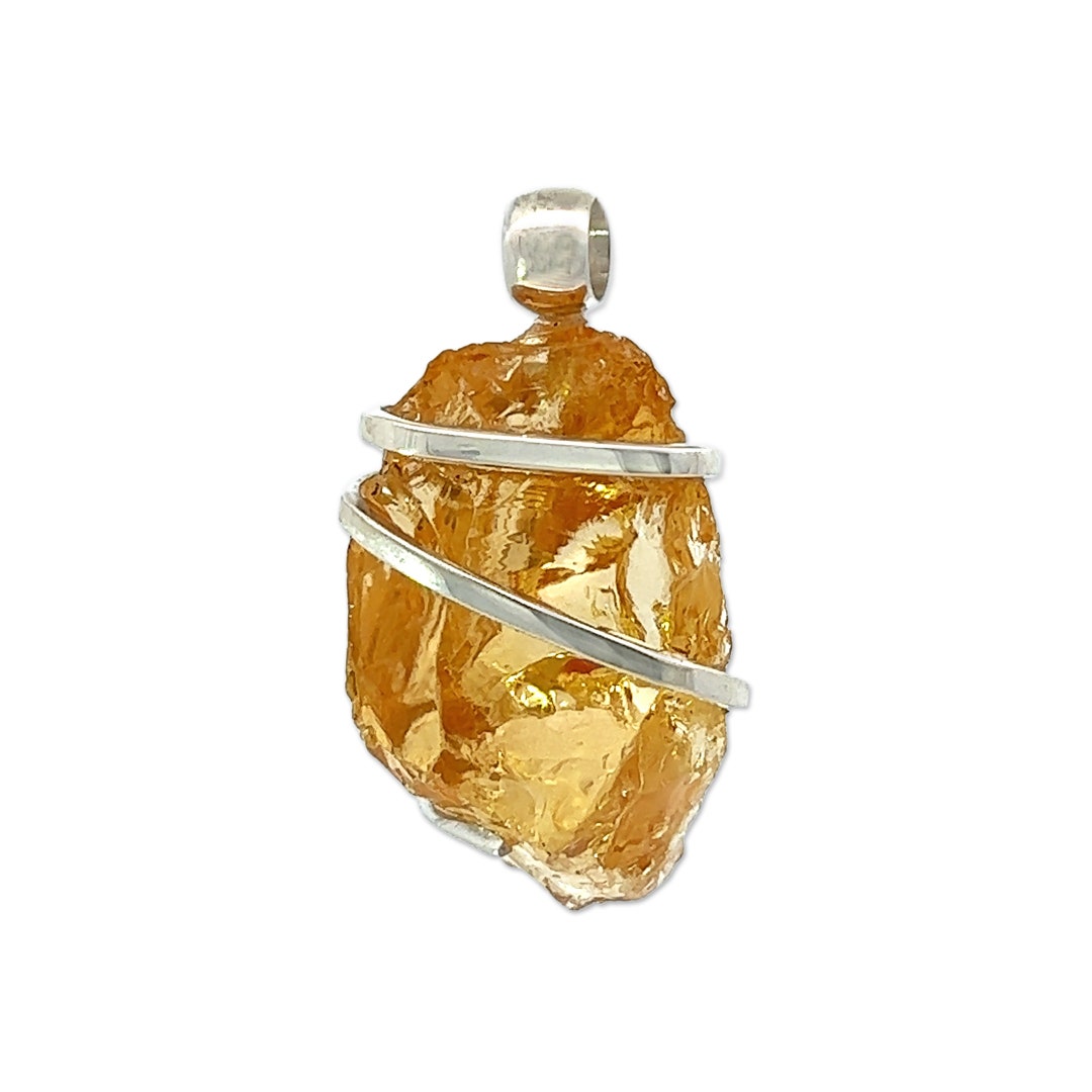 Citrine Stone Pendant Necklace by Stones Desire - Etsy