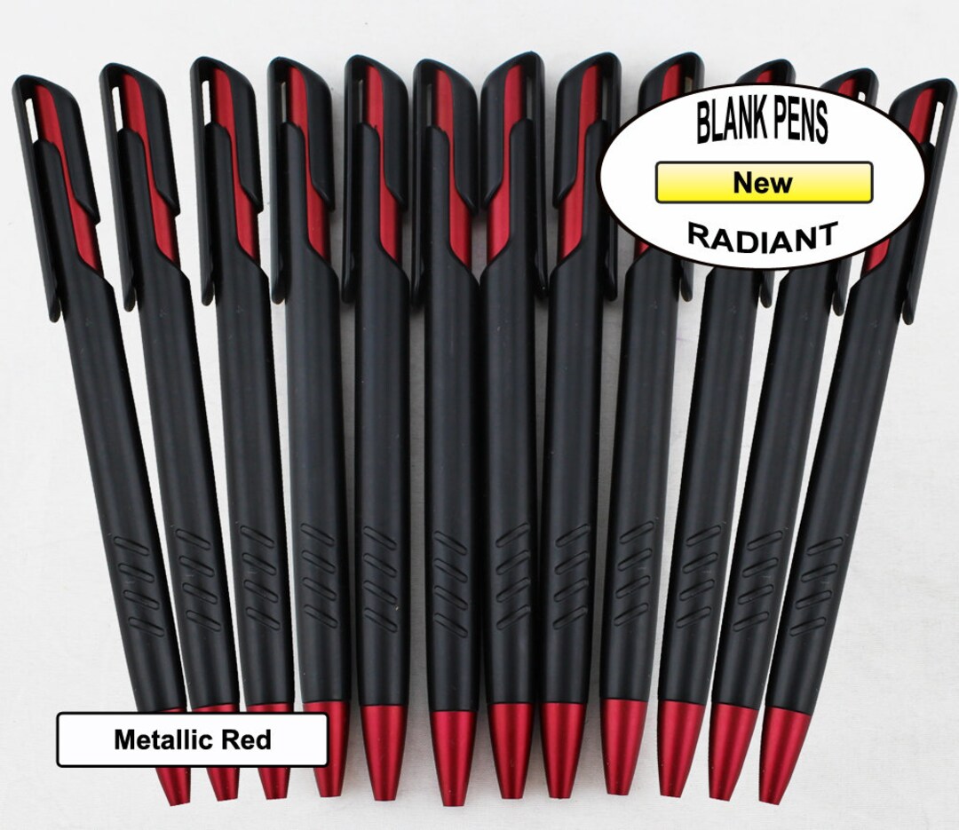 Radiant Pens - Solid Black Color Body With Metallic Colored Accents ...