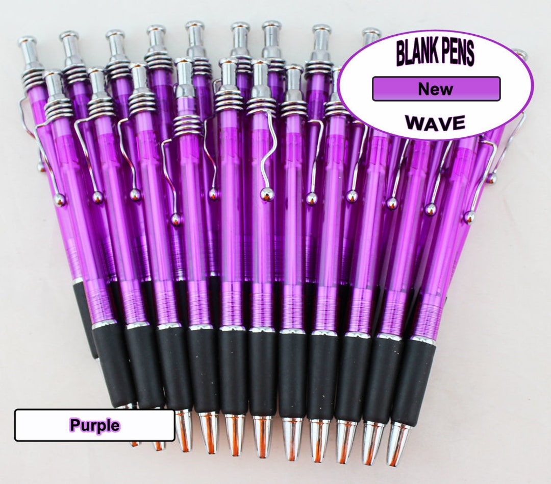 Wave Pens Colored Body Silver Clip Top and Bottom with - Etsy.de