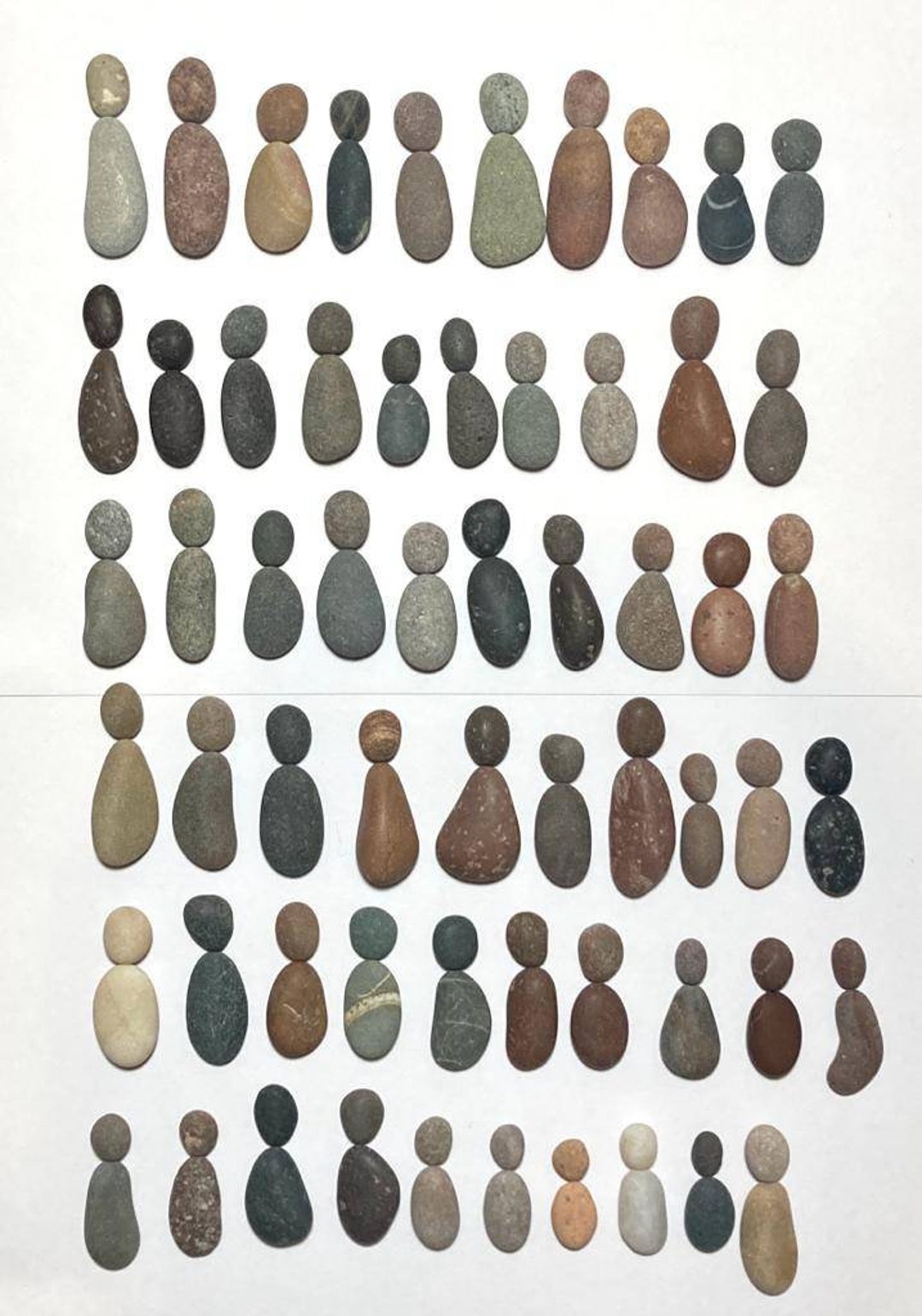 120x Pebble Art Supply Pebble Bodies Sea Pebbles Round Oval Shaped ...