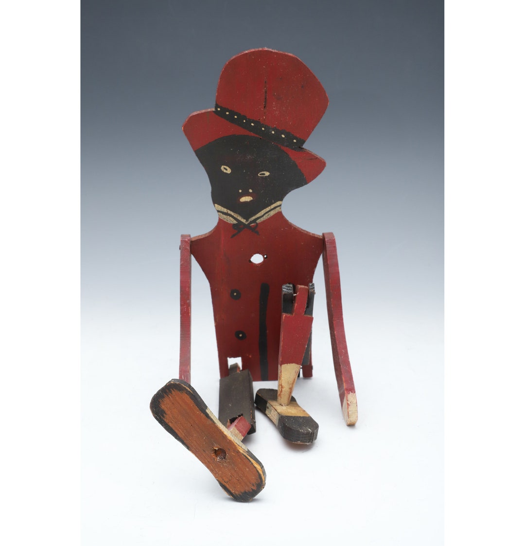 Antique Folk Art Handmade Wooden Jointed African American Man Puppet - Etsy