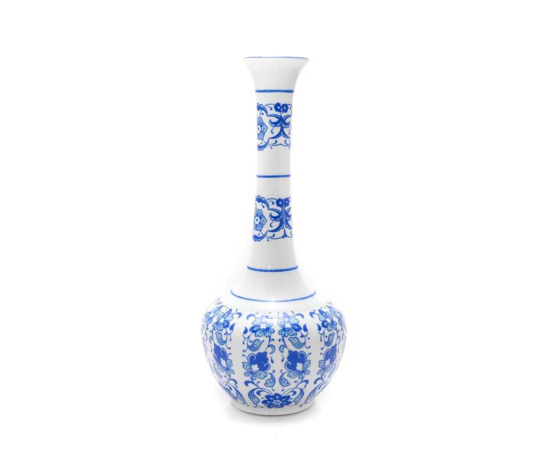 Turkish Vase Kutahya Porselen Blue and White With Presentation - Etsy
