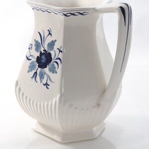 Baltic Blue Pitcher by Adams China White-ivory 7 Inch 32 Ounce From the ...
