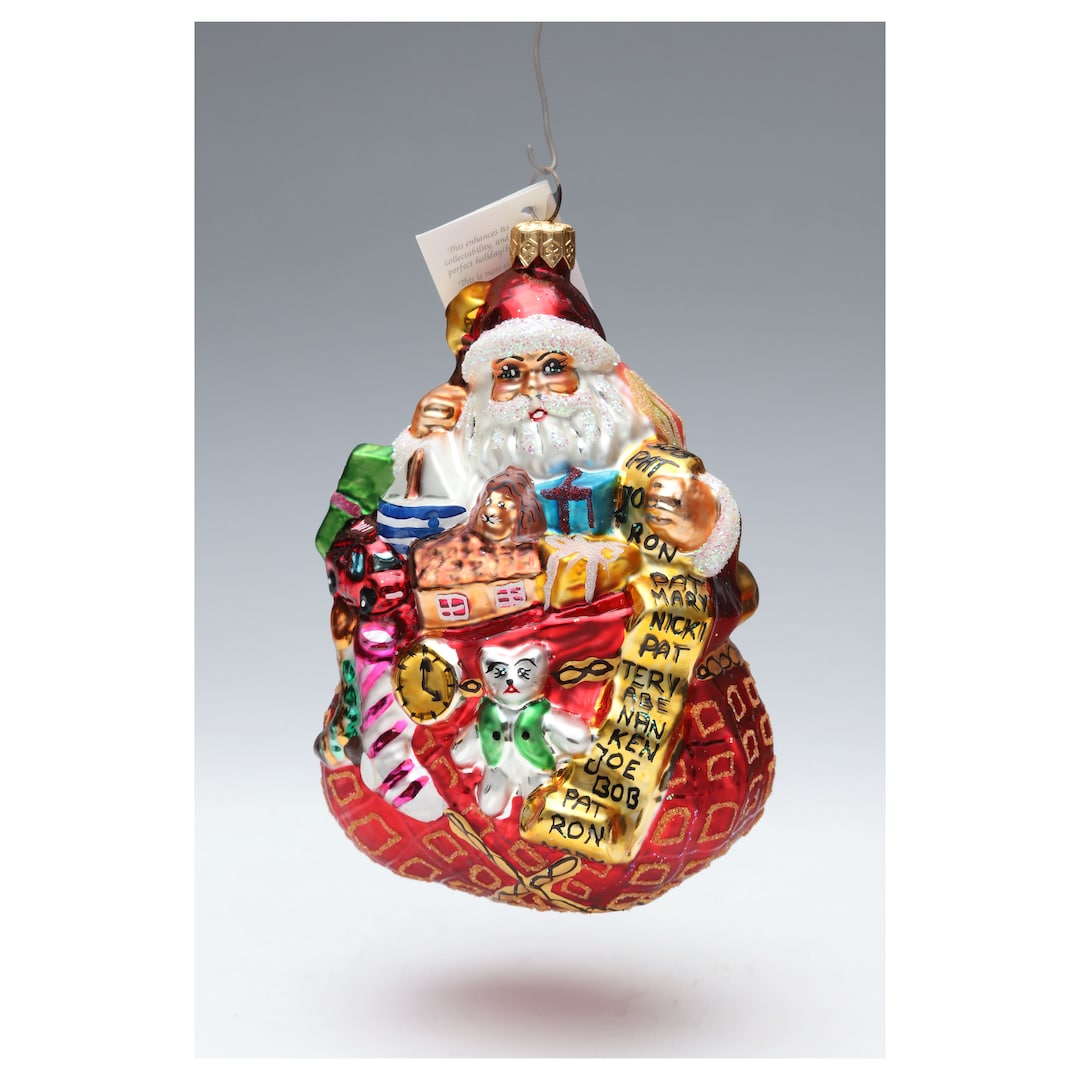Christopher Radko Nick of Time Santa Glass Ornament With Box - Etsy
