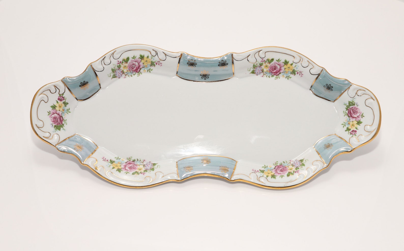 Apulum Fine Porcelain Tea Set with Tray Sugar Bowl 2 Tea | Etsy