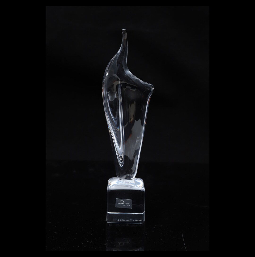 Daum Crystal Flame Art Glass With Box - Etsy