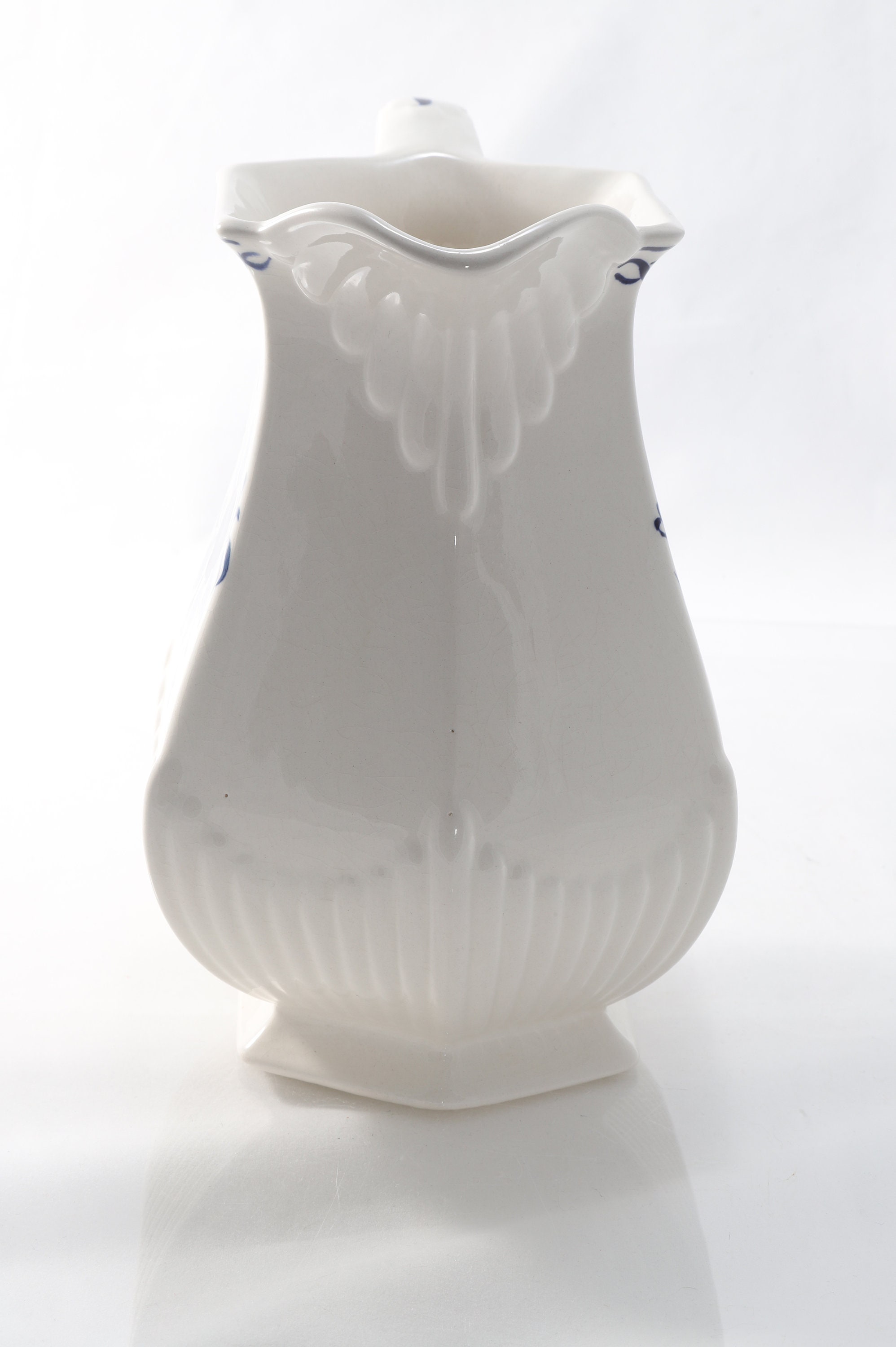 Baltic Blue Pitcher by Adams China White-ivory 7 Inch 32 Ounce - Etsy