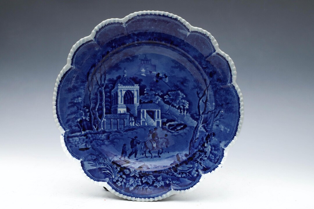 Antique Rogers Flow Blue Collectors Plate Staffordshire England 10 ...