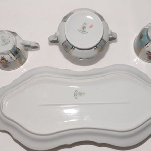 Apulum Fine Porcelain Tea Set with Tray Sugar Bowl 2 Tea | Etsy