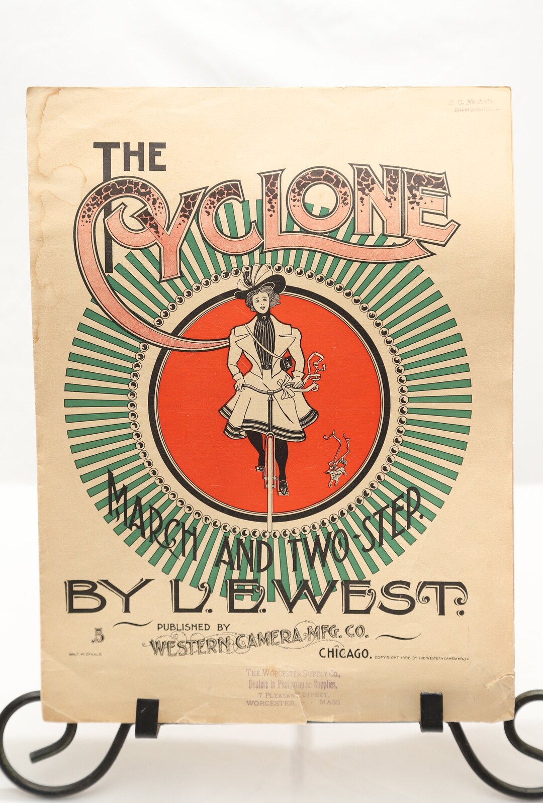 Cyclone Camera Newsletter 1898 and Ad for Magazine Cyclone Cameras Made ...