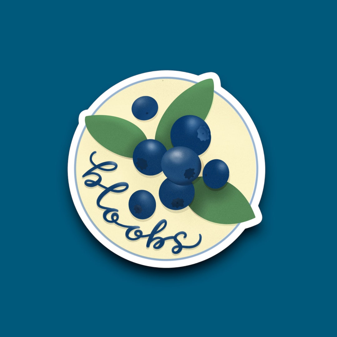 Blueberry Bloobs Sticker | Waterproof Sticker - Etsy