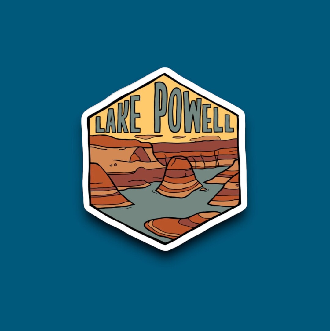 Lake Powell, Utah/arizona- Hexagon Sticker | Waterproof Sticker - Etsy