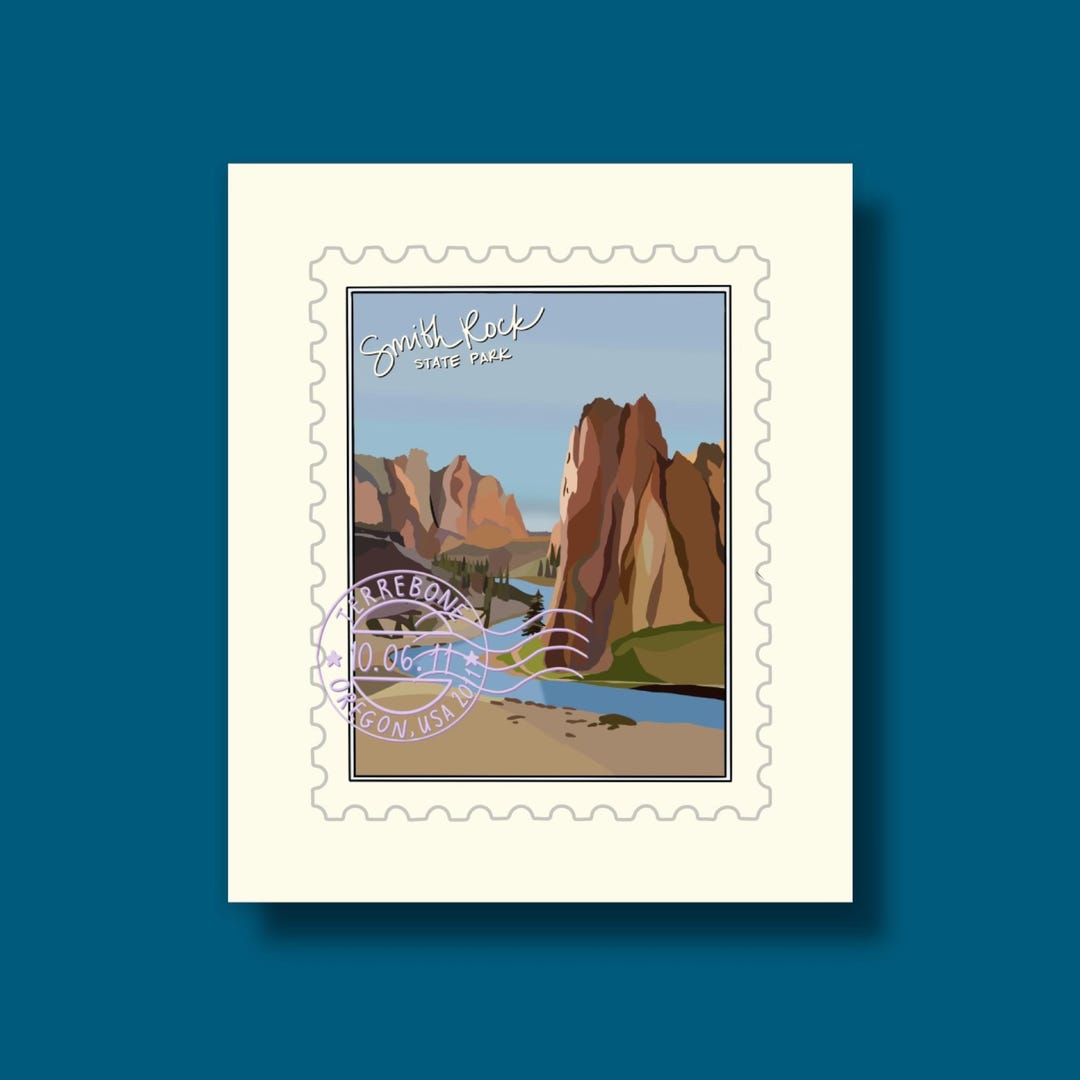Smith Rock Stamp Sticker | Waterproof Sticker - Etsy