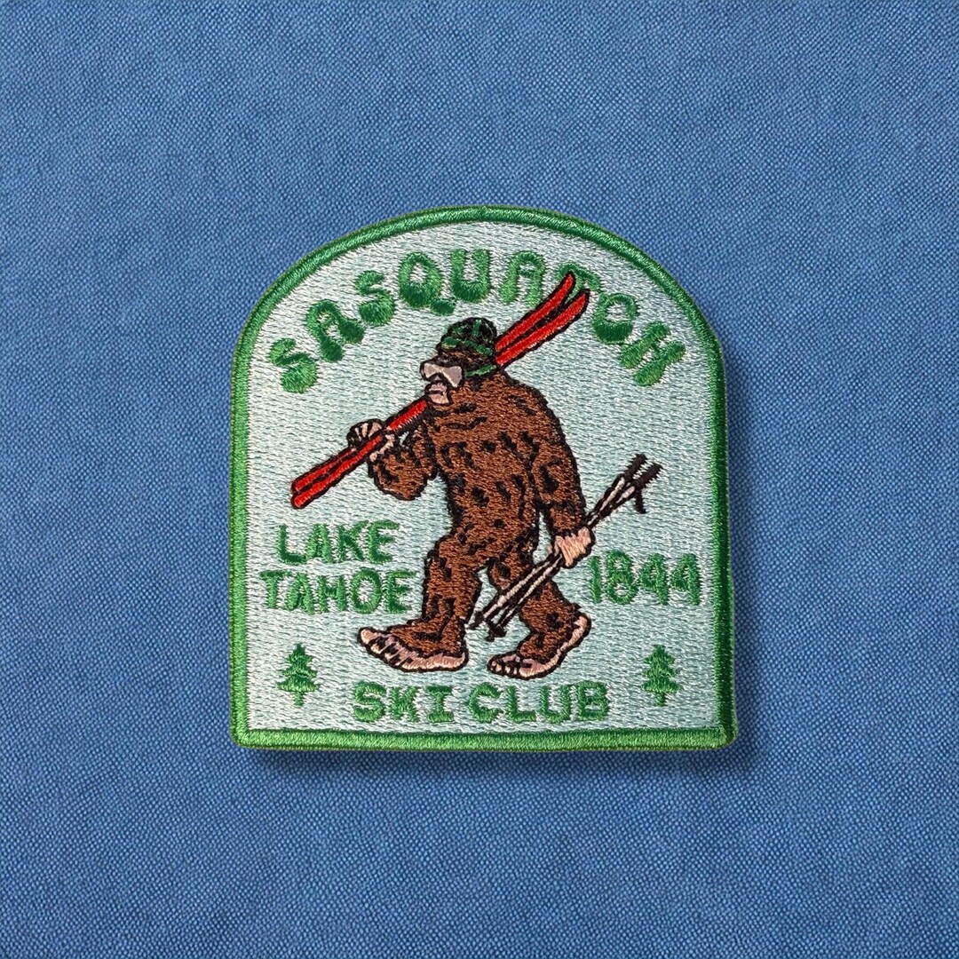 Lake Tahoe Sasquatch Ski Club, Embroidered Patch | Iron on Backing - Etsy