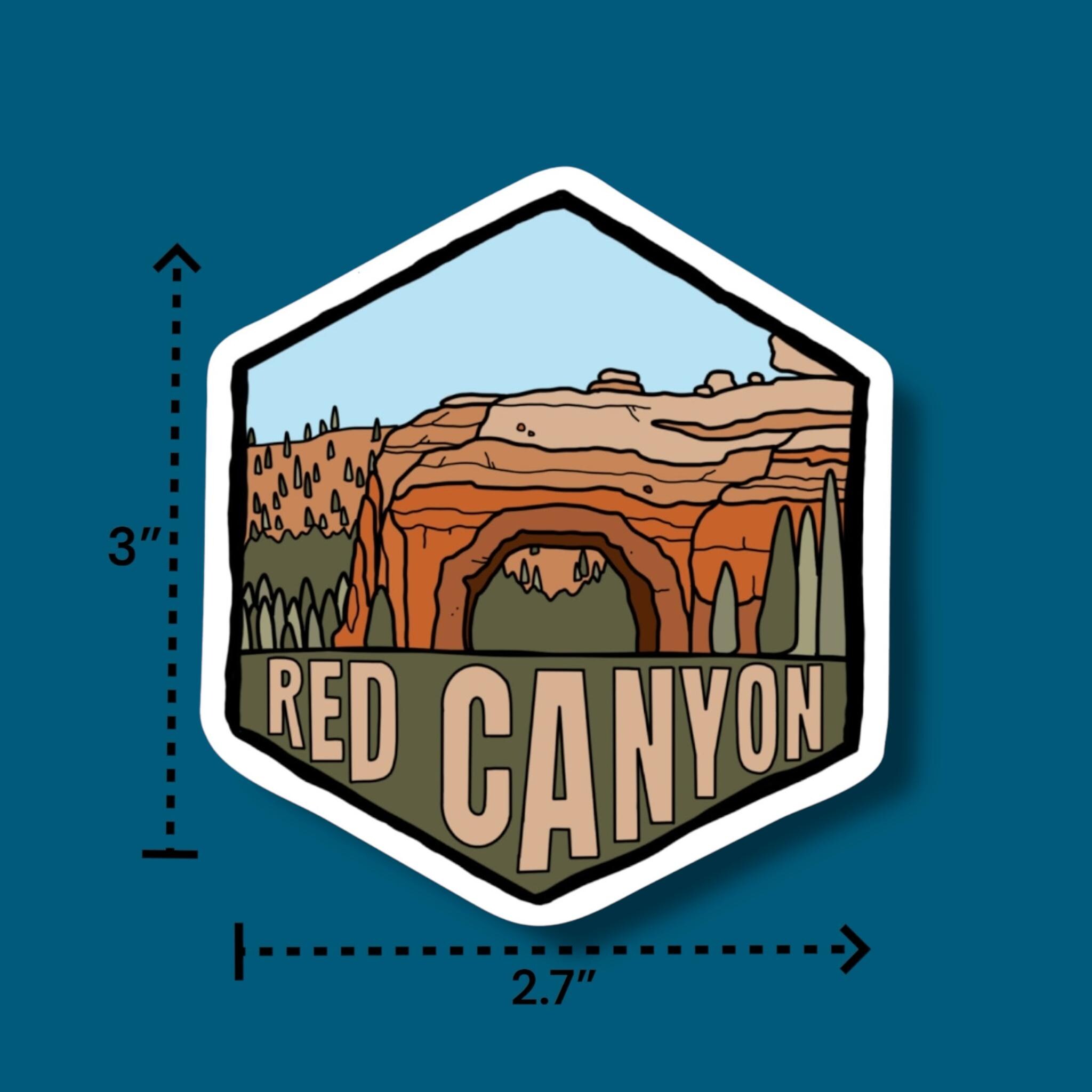 Red Canyon, Dixie National Forest, Utah- Hexagon Sticker | Waterproof ...