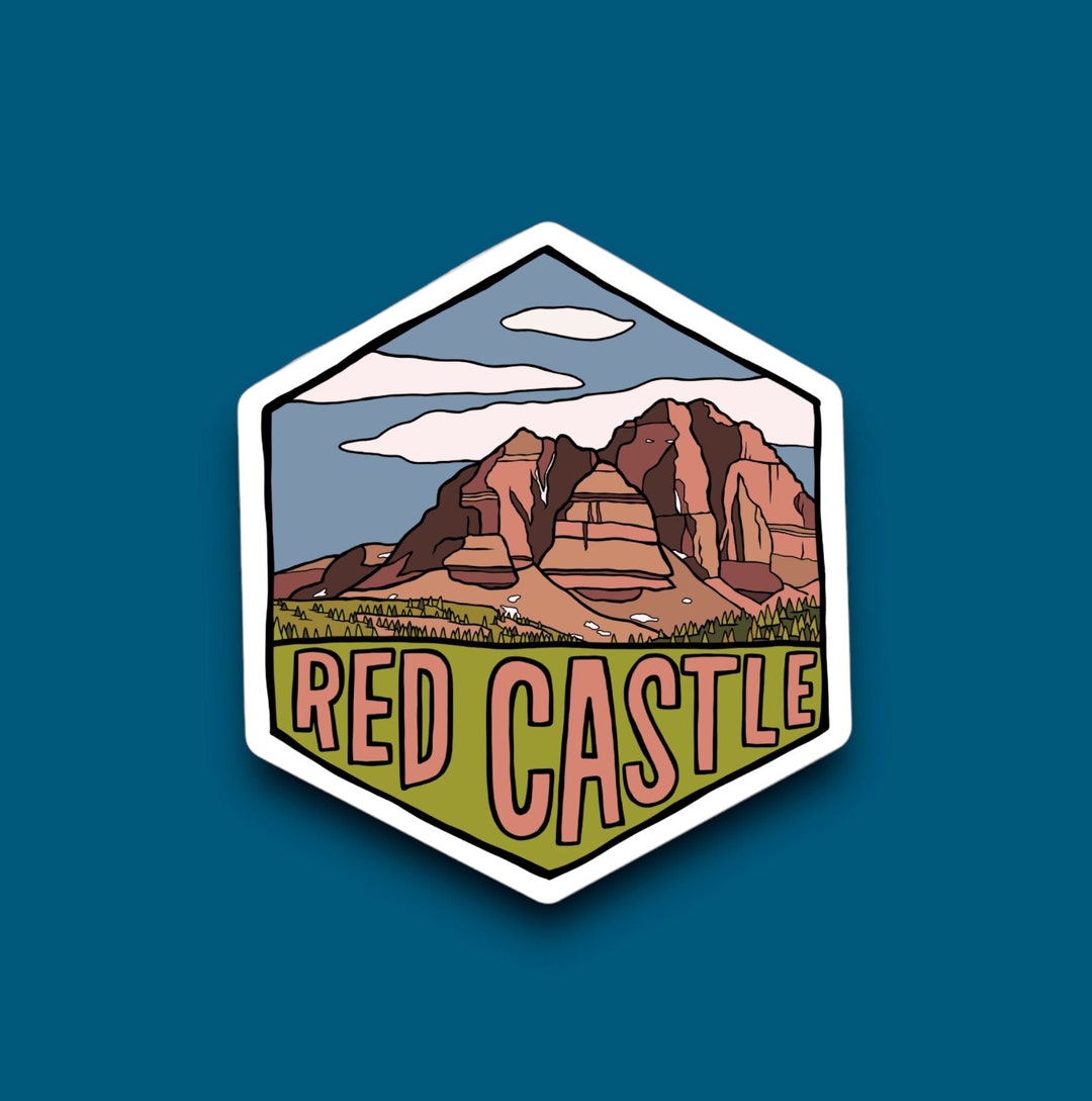 Red Castle, Utah- Hexagon Sticker | Waterproof Sticker - Etsy