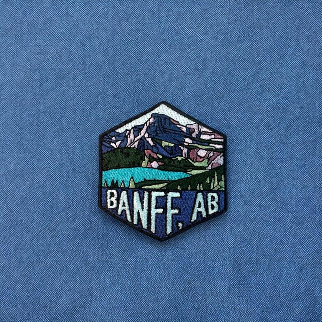 Banff National Park, Alberta, Canada- Embroidered Hexagon Patch | Iron ...