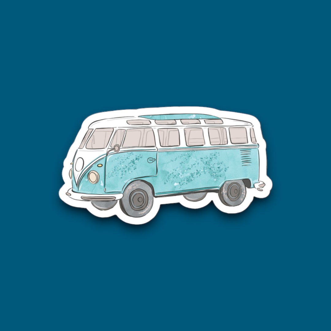 VW Bus Sticker Waterproof Sticker - Etsy