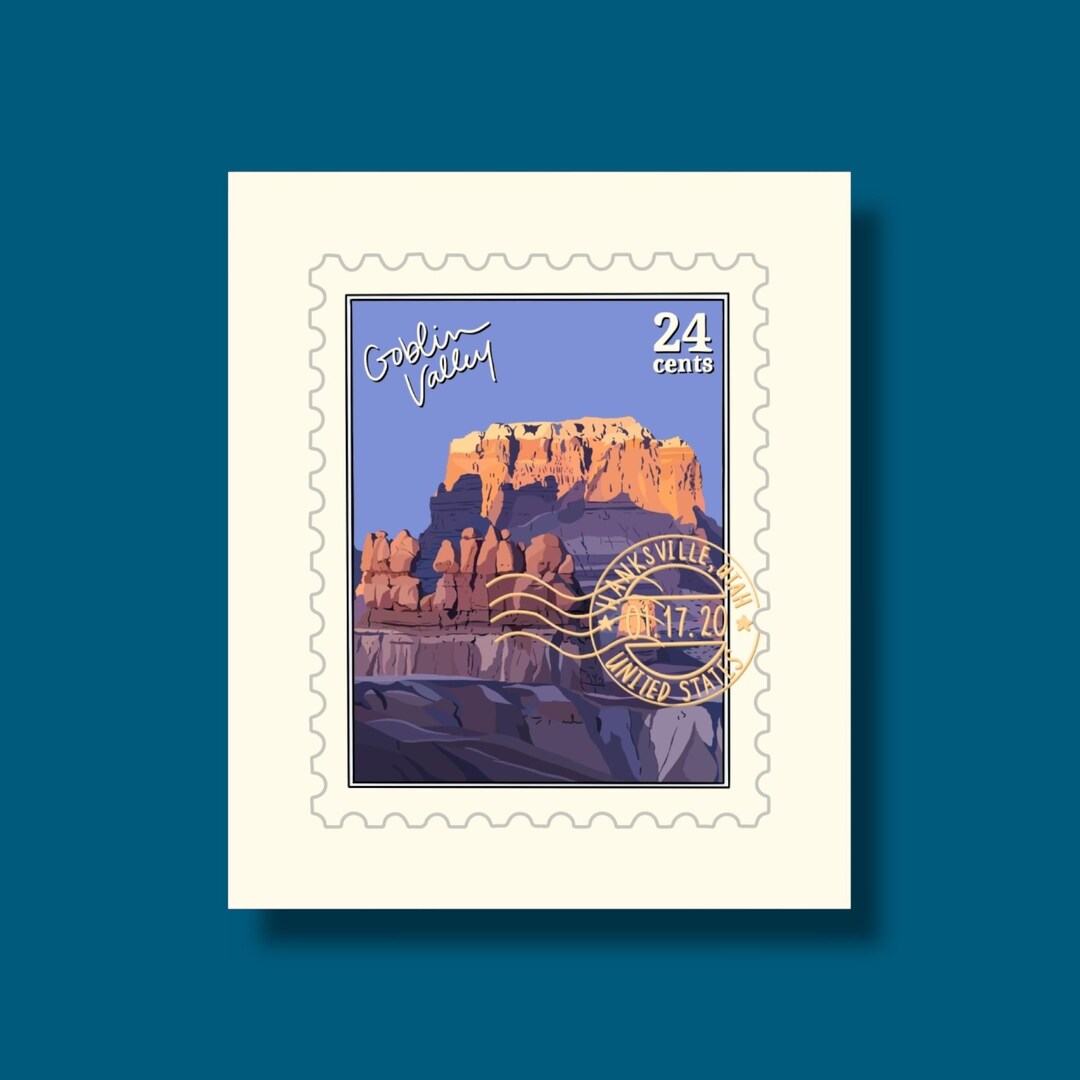 Goblin Valley Stamp Sticker | Waterproof Sticker - Etsy