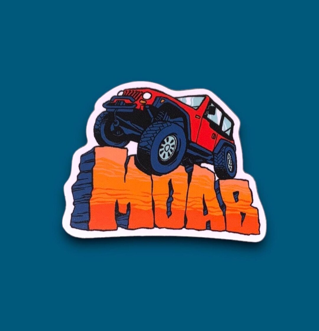 Moab Jeep Utah Sticker | Waterproof Sticker - Etsy