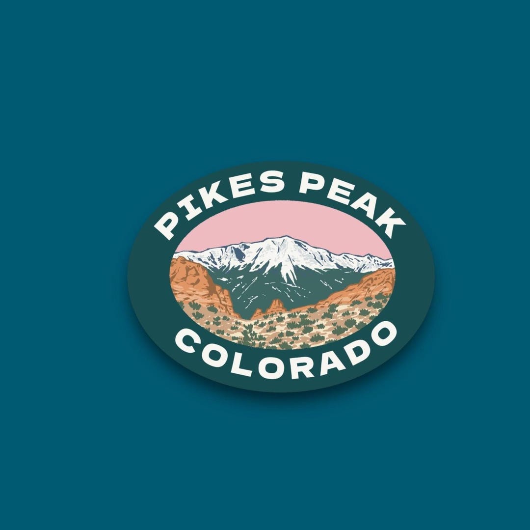 Pikes Peak Colorado Sticker | Waterproof Sticker - Etsy