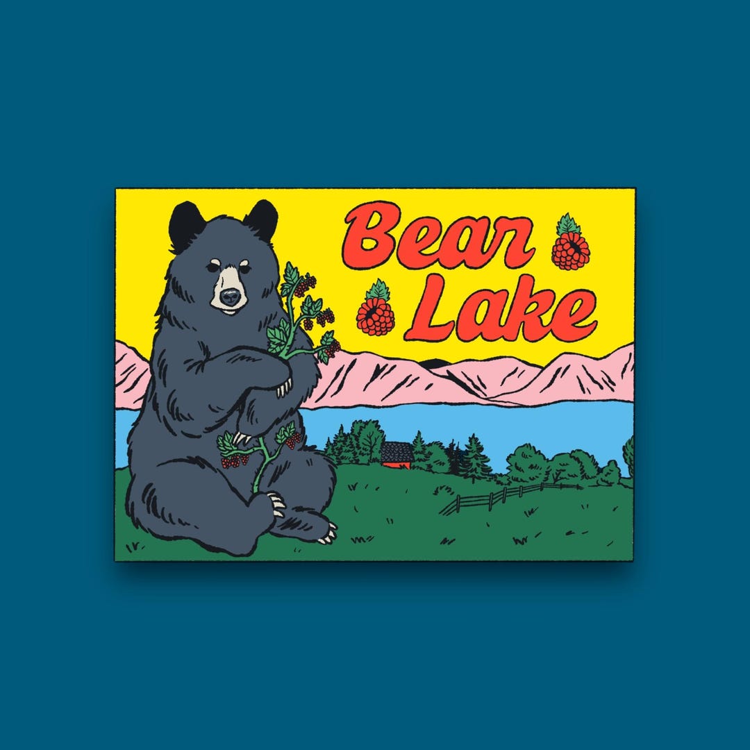 Bear Lake Raspberries | Waterproof Sticker - Etsy