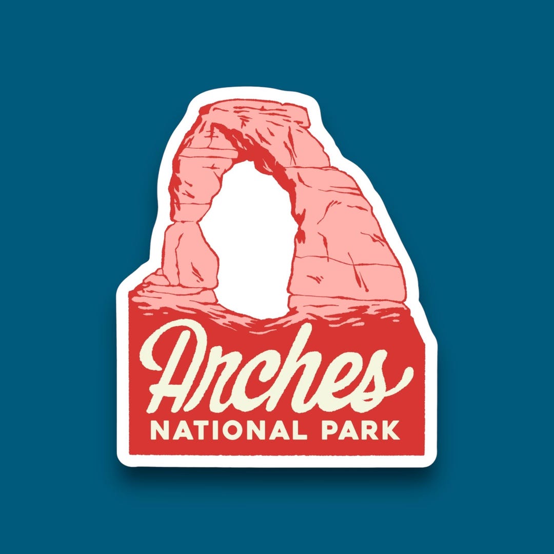 Red Arches Sticker | Waterproof Sticker - Etsy