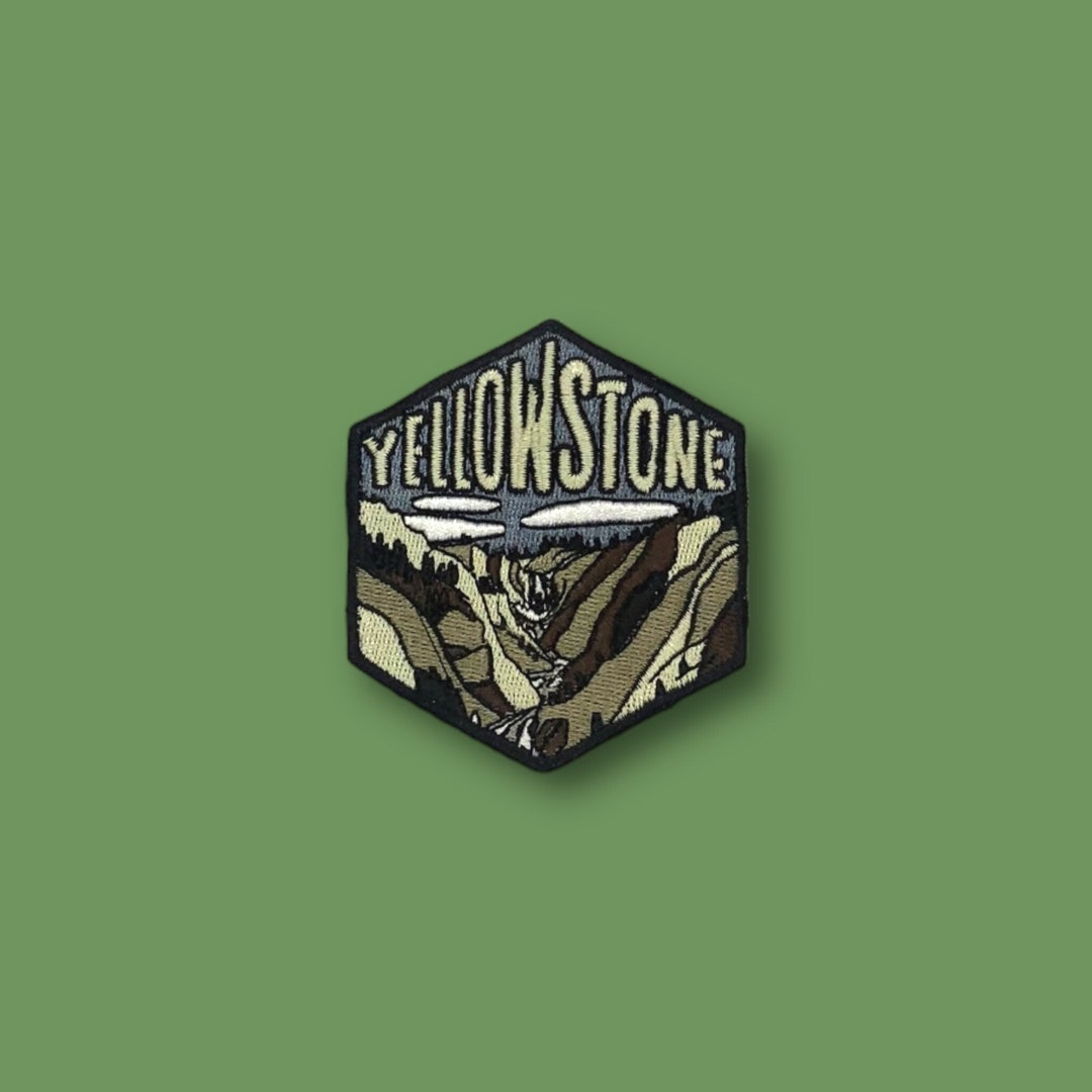 Yellowstone National Park Embroidered Hexagon Patch Iron on - Etsy