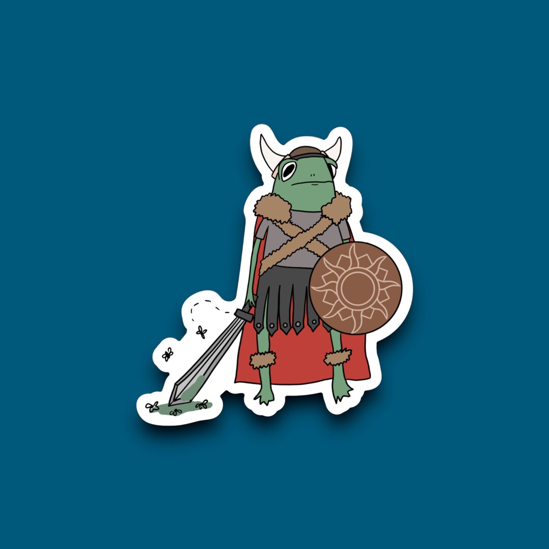Viking Frog Sticker Waterproof Sticker - Etsy