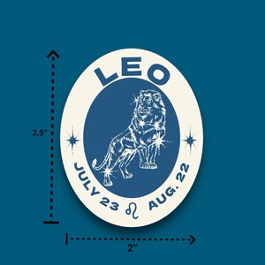 Leo Sign Sticker | Waterproof Sticker - Etsy