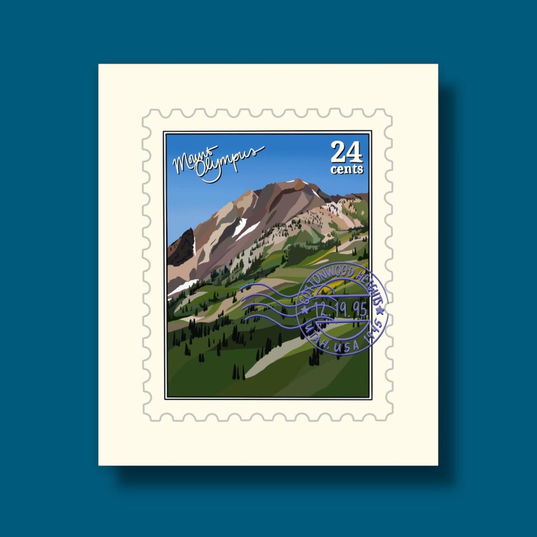 Mount Olympus Stamp Sticker | Waterproof Sticker - Etsy