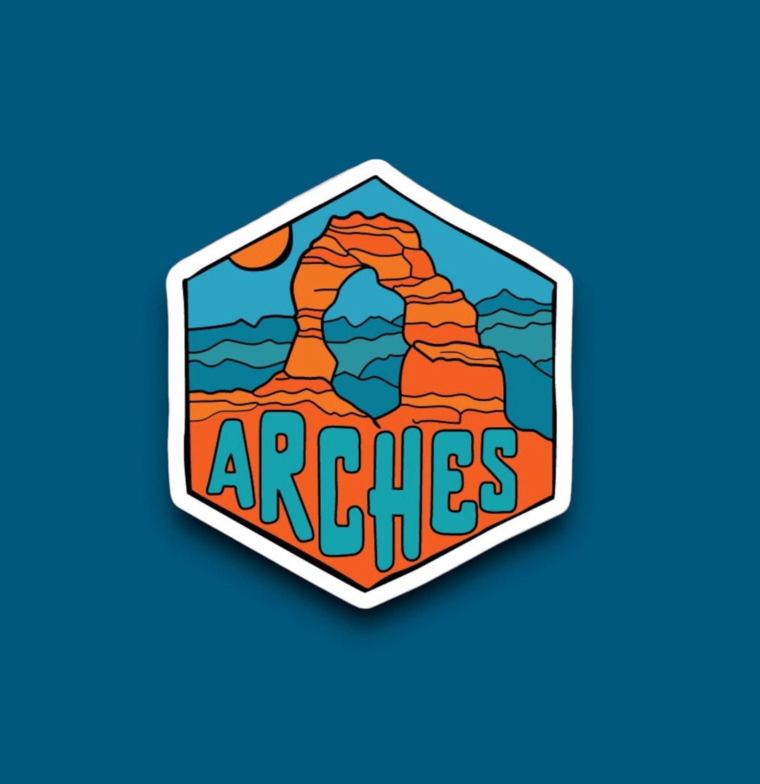 Arches National Park, Utah- Hexagon Sticker | Waterproof Sticker - Etsy
