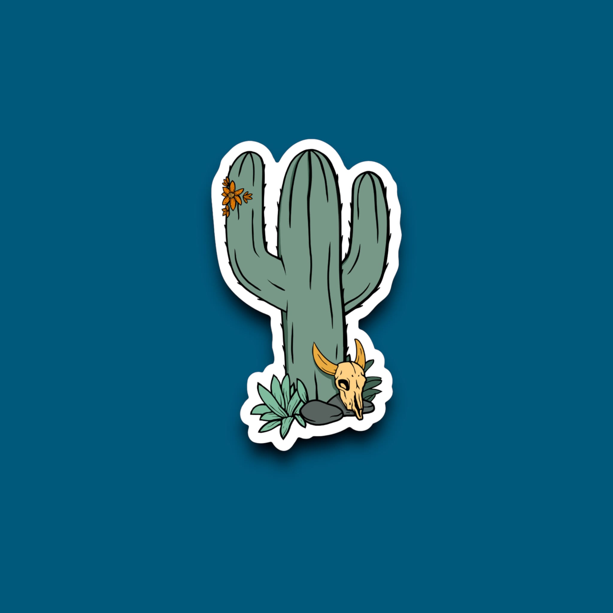 Desert Cactus Waterproof Sticker - Etsy