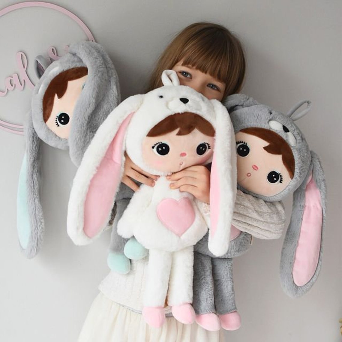 Personalized Metoo Cream Bunny Doll 48cm With Name - Etsy