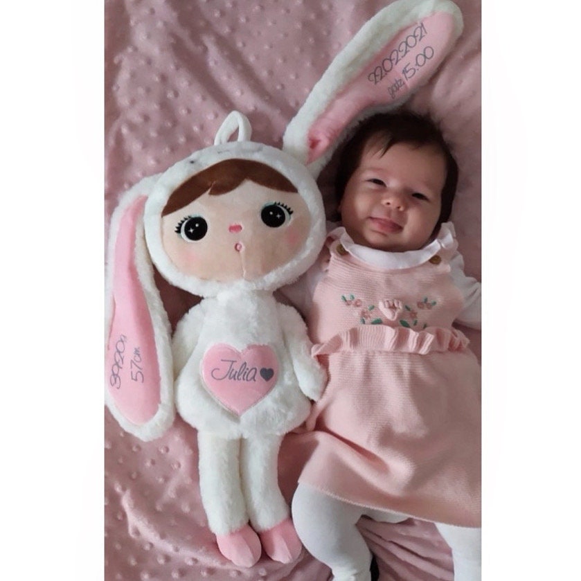Personalized Metoo Cream Bunny Doll 48cm With Name - Etsy