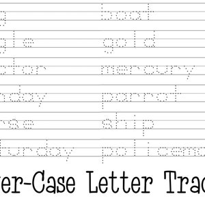 Lowercase Tracing Worksheets for Kindergarten, Homeschool Printable ...