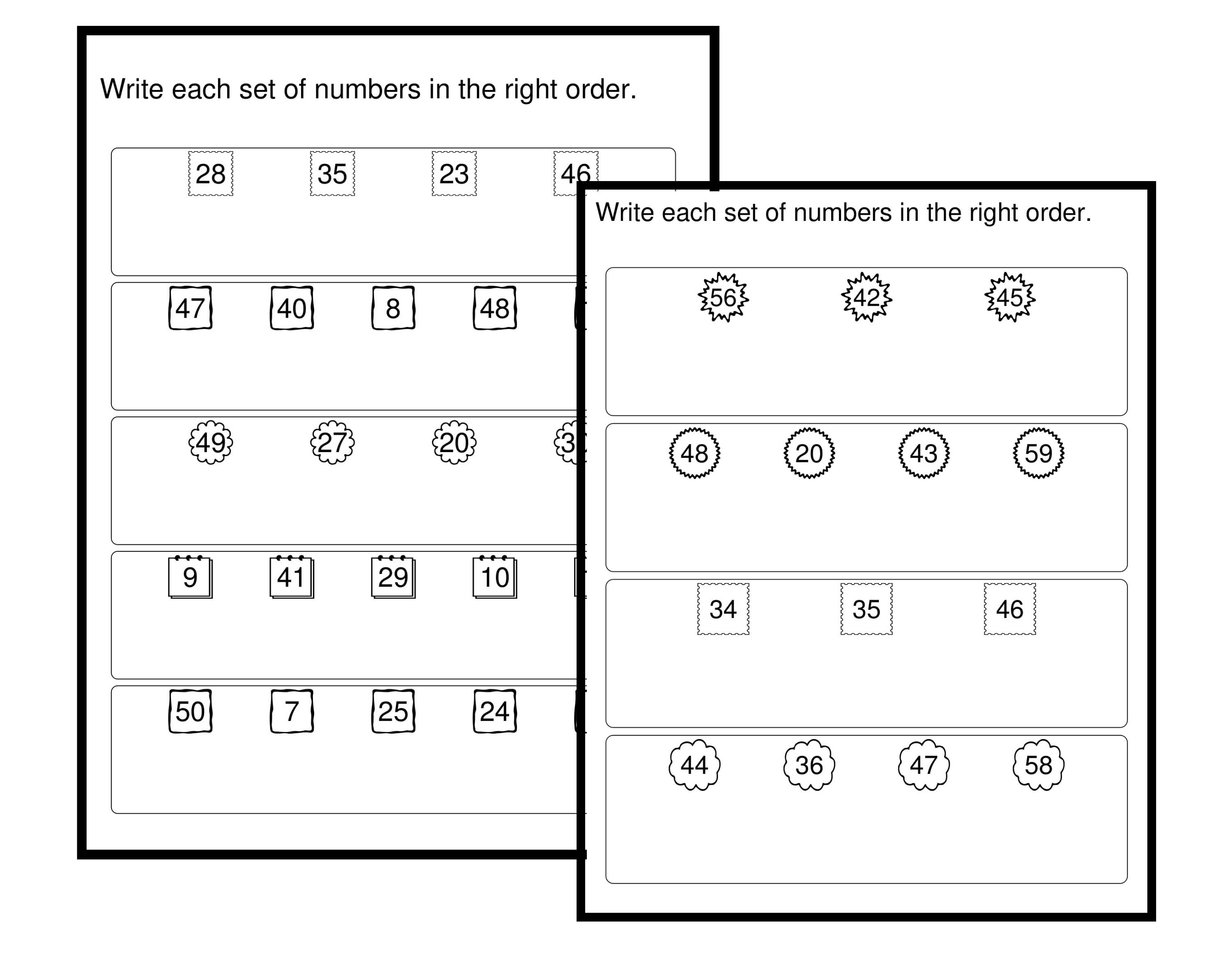 Ordering Numbers Printables, Montessori Math for Preschool to ...